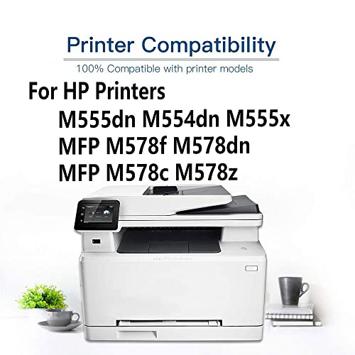 SINIYA 3-Pack (C+Y+M) Compatible M555dn M554dn M555x MFP M578f M578dn MFP M578c M578z Printer Toner Cartridge Replacement for 212X W2121X W2122X W2123X Printer Toner Cartridge