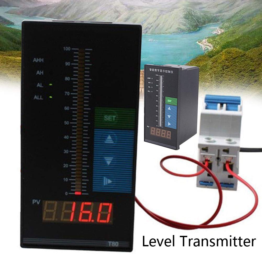 Submersible Level Transmitter Water Liquid Level Sensor with 6M Cable and Digital Display Control for Water Supply Systems