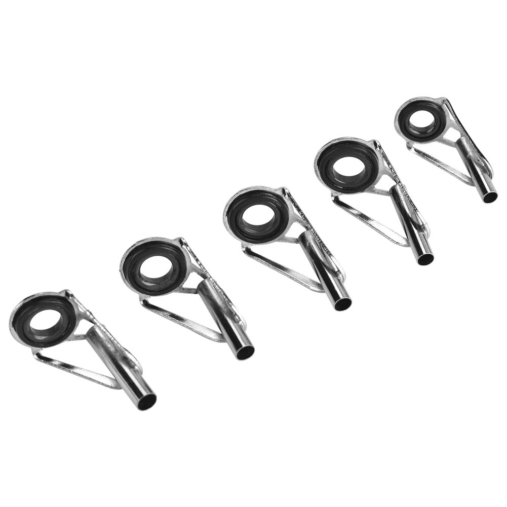 Yosoo 80Pcs Fishing Rod Tips, Fishing Rod Tip Repair Kit, Durable Fishing Rod Guide Rings Tips Set in 10 Sizes Replacement Accessory