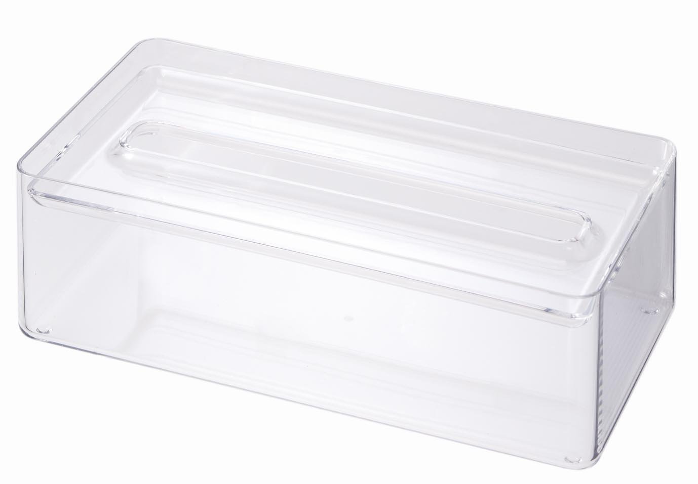 YAMAZAKI home 2334 Tissue Box Holder-Dispenser and Organizer, One Size, Clear