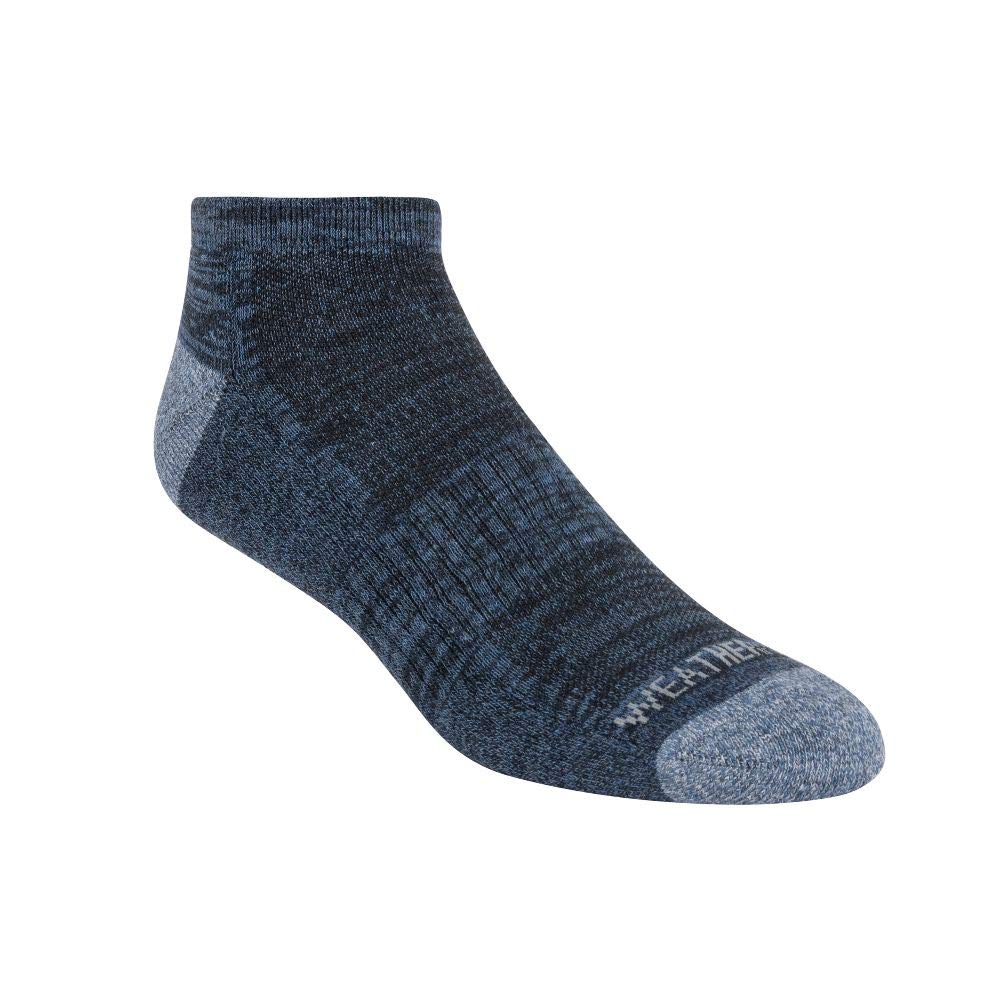 Weatherproof mens 6 Pack Low Cut Hiking Socks, Gray/Blue, 10 13 US