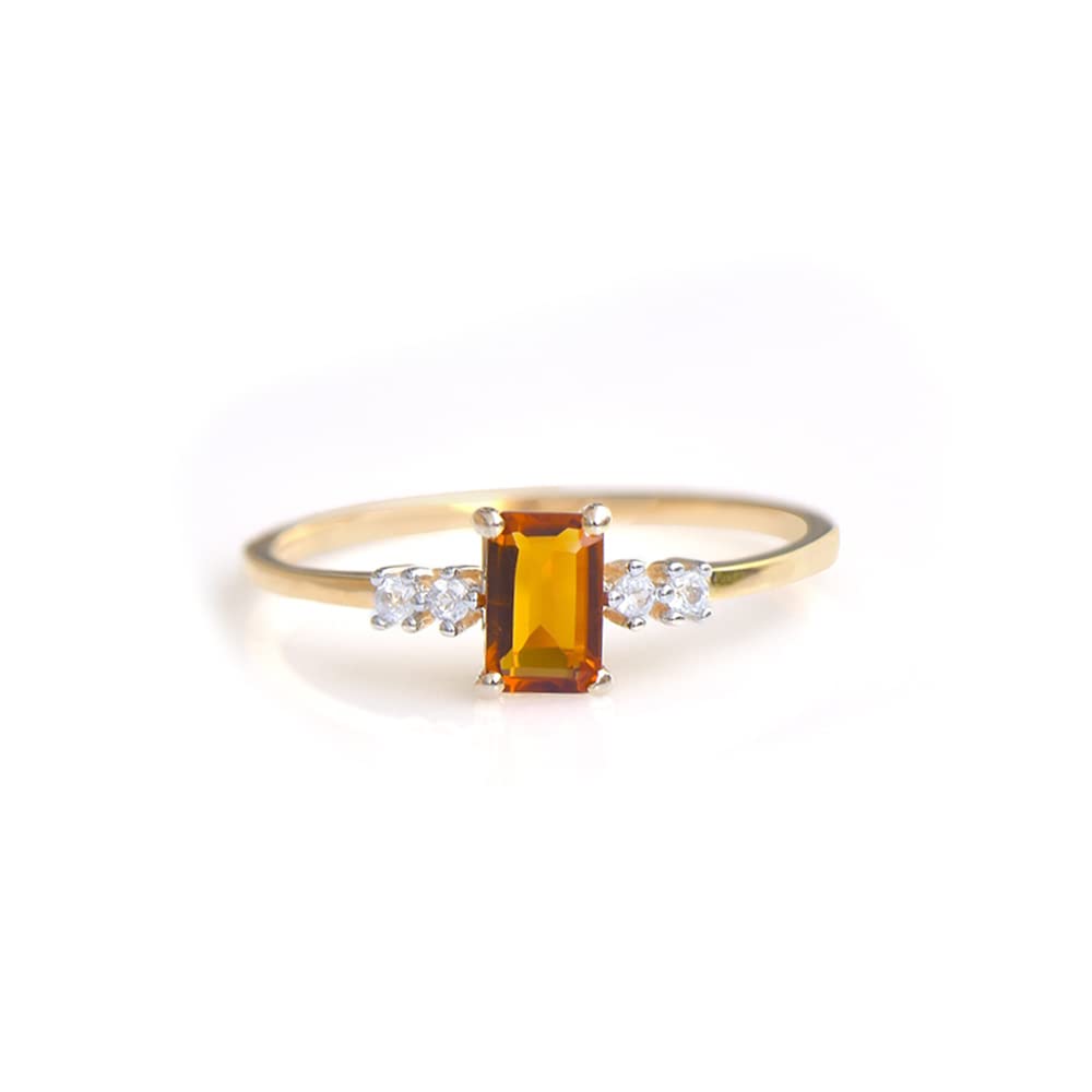 YoTreasure 0.78 Ct Green Onyx Engagement Ring 10kt Yellow Gold Jewelry