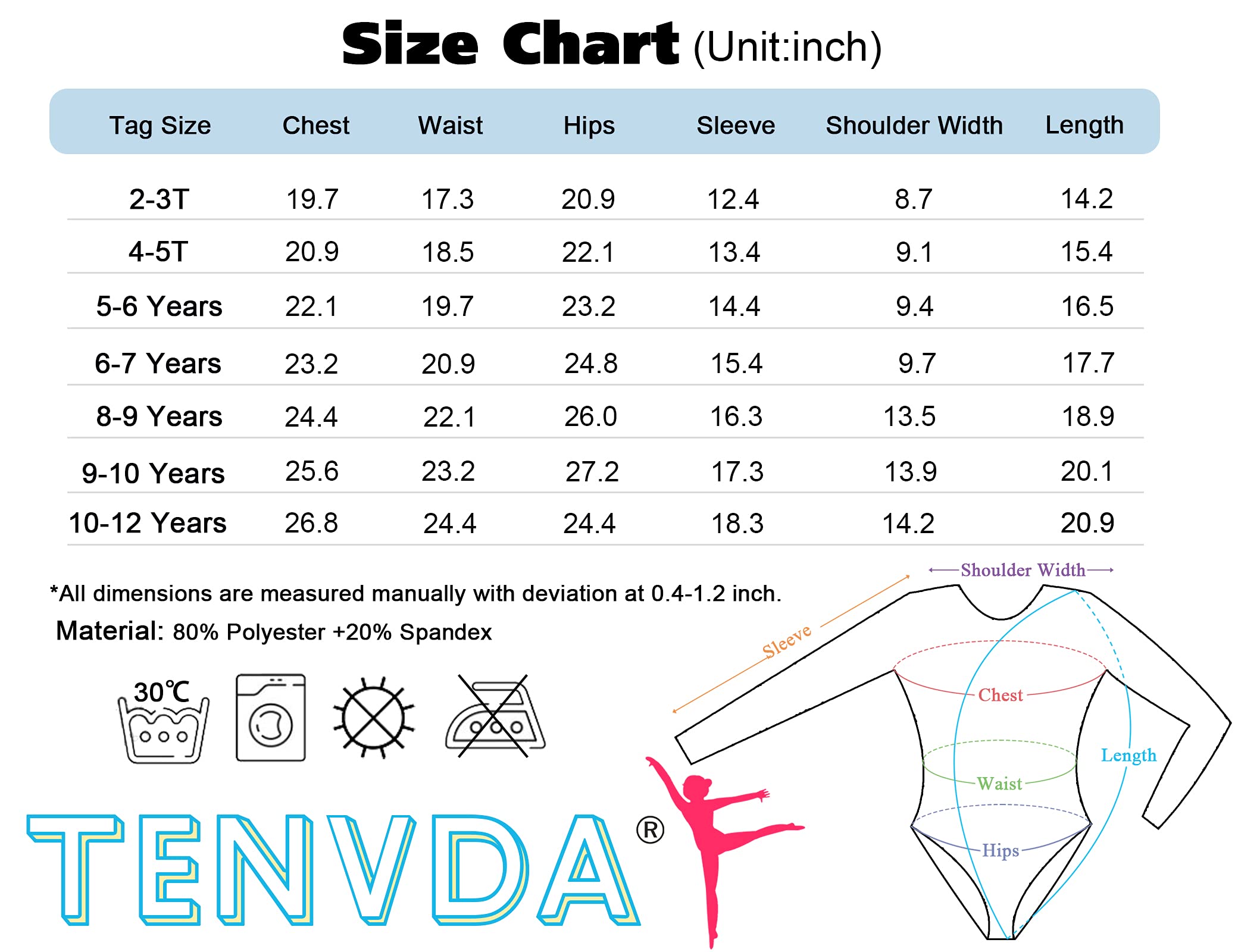 TENVDA Girls Gymnastics Leotards Size 4t 5t Sparkly Purple Unicorn Printed Long Sleeve Tumbling Outfit Winter Bodysuit