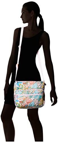 Vera Bradley Women's Cotton Utility Crossbody Purse, Rain Forest Canopy - Recycled Cotton, One Size