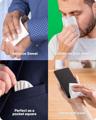 Umo Lorenzo Pocket Square Handkerchiefs for Men Soft 100% Cotton Hankies (12 Pack)