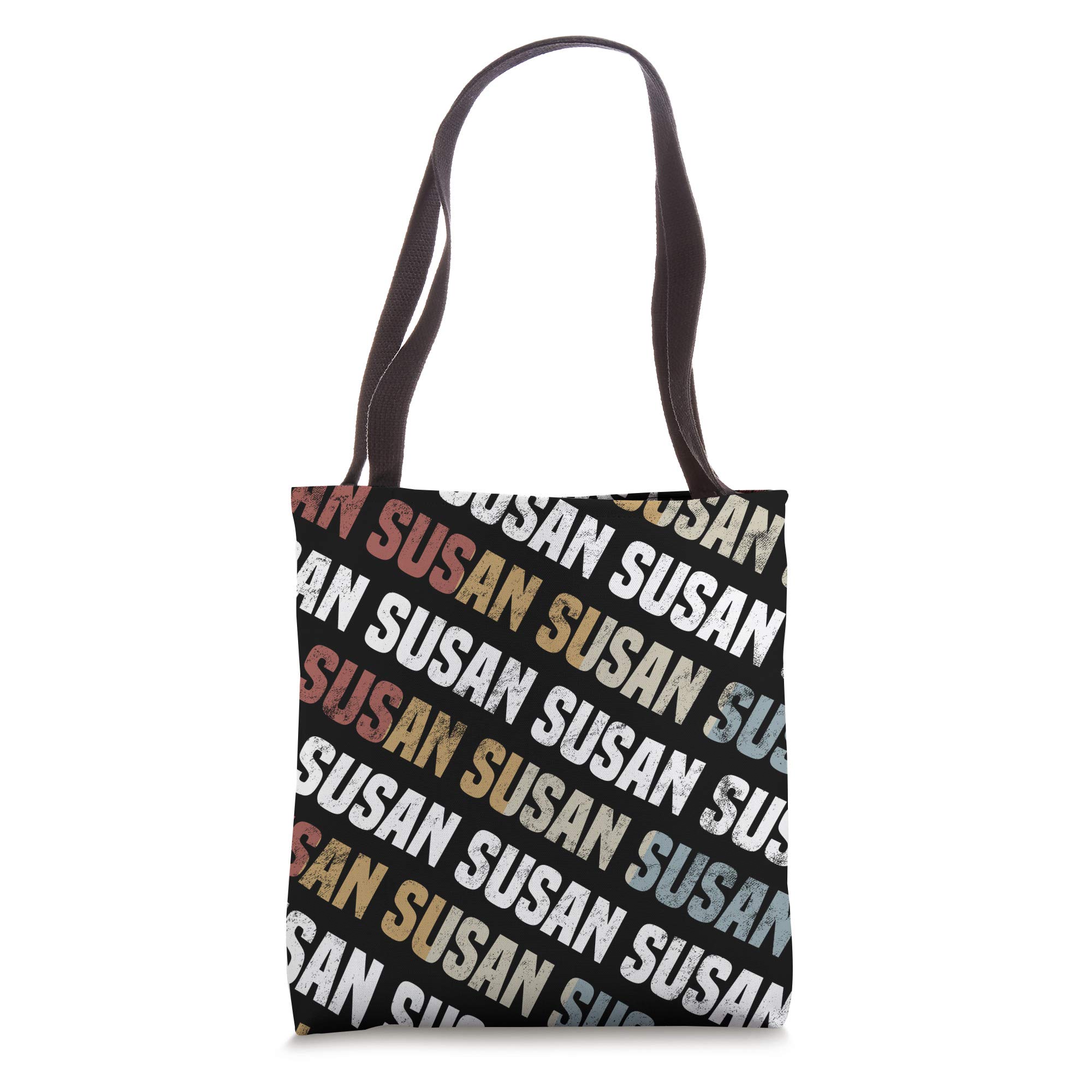 Vintage First Name Pattern Retro Forename Gift for Susan Tote Bag