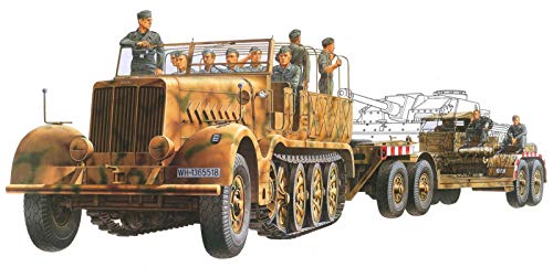 Tamiya 300035246-1:35 WWII special operations vehicle 9 Famo with low-bed trailer