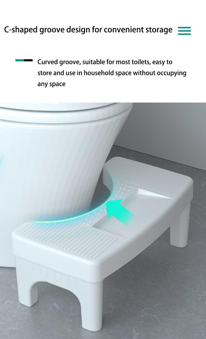 Toilet Stool Adult,Portable Plastic Toilet Poop Foot Stool for Bathroom, Potty Stool Squat Healthy Gift for Everyone