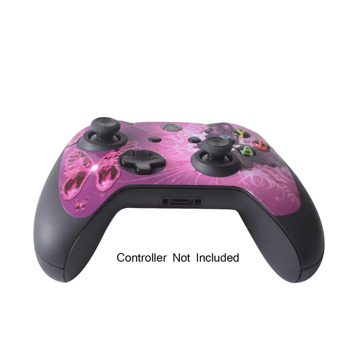 Skins Stickers for Xbox One Games Controller - Custom Orginal Xbox 1 Remote Controller Wired Wireless Protective Decals Covers - High Gloss Protector Accessories - Lavender Butterfie