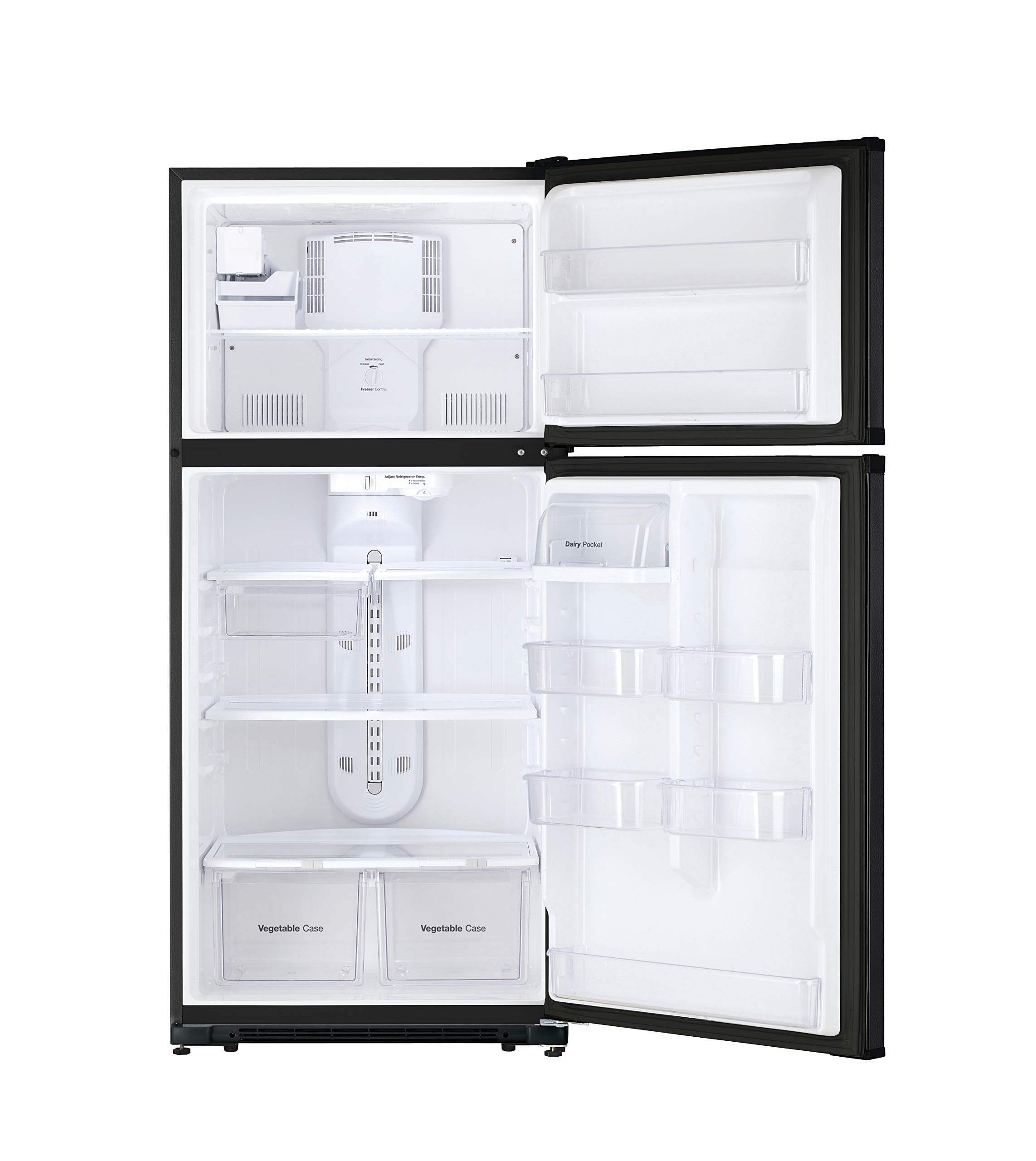 Winia WTE18HSSMD 18 Cu. Ft. Top Mount Refrigerator With Factory Installed Ice Maker - Fingerprint Resistant Metallic Finish
