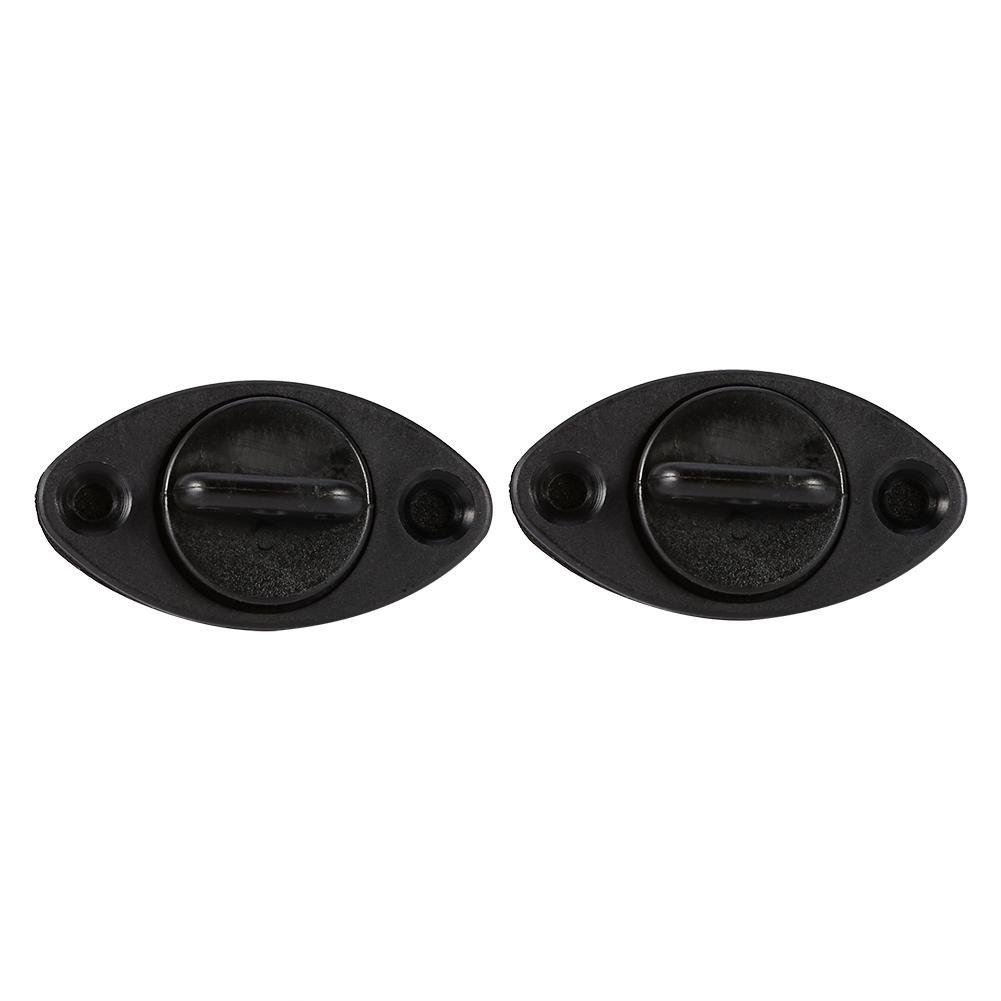 SolUptanisu 2 Pcs Universal Kayak Drain Plug Kit,Canoe Boat Course Thread Drain Plug Fishing Replacement Accessories with 4 Screws Black