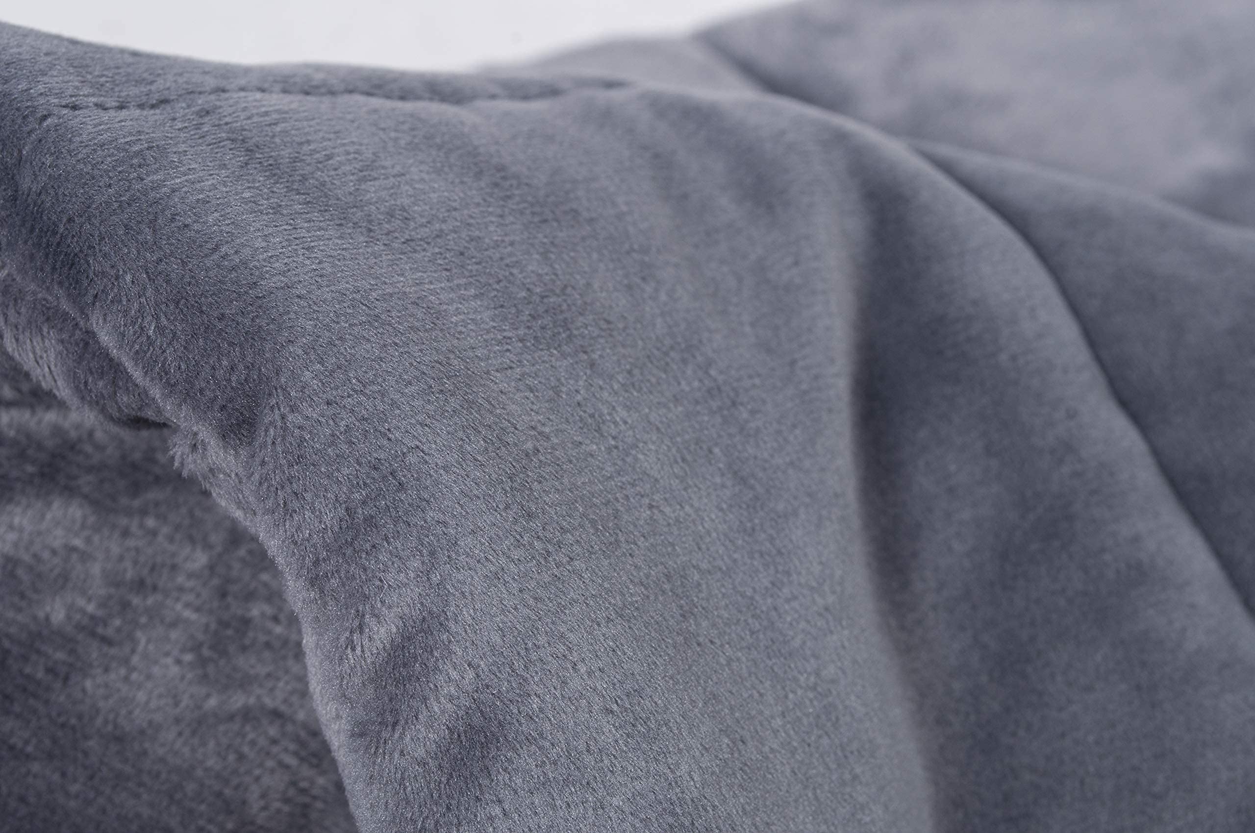 ZooVaa Weighted Sleeping Bag - Soft Microfiber Minky Weighted Blanket 13LB Compression Camping Blanket with Glass Beads for Kids and Small Adults (30x80” Dark Gray)