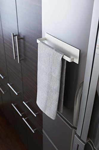 Yamazaki KT-PL AK WH Plate Magnetic Paper Towel Holder, 約W6×D5.5×H24.5cm, White