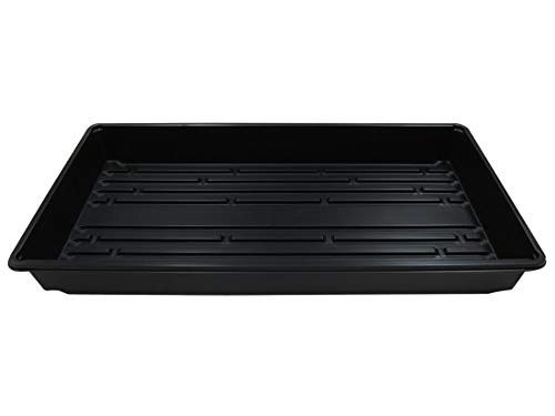 Yield Lab 10 x 20 Inch Black Plastic Propagation Tray – Hydroponic, Aeroponic, Horticulture Growing Equipment (10, Dome and Tray)