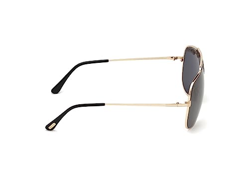 Tom Ford FT0586 Aviator Sunglasses TF586 Chase-02 (28A Gold/Black, Dark Gray)