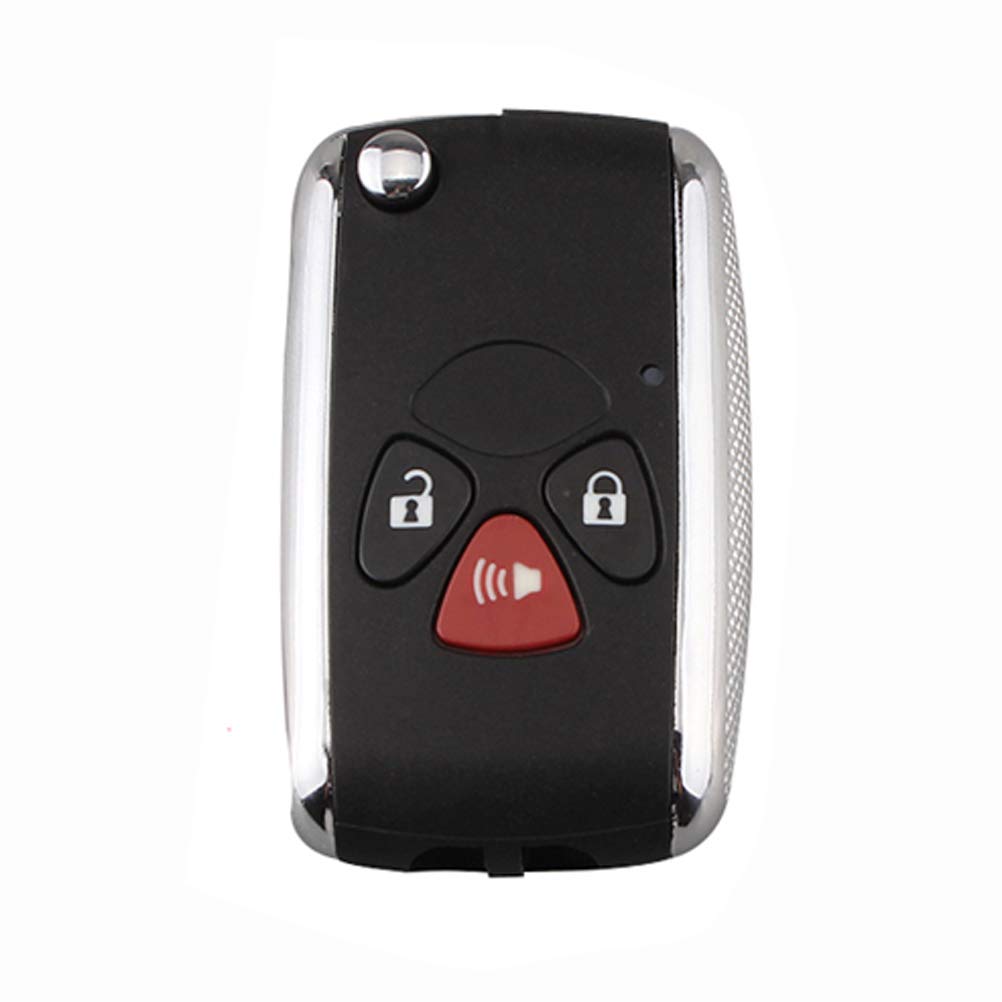 WBOY Uncut Blank 3 Buttons Modified Folding Flip Remote Key Fob Case Shell Replacement Compatible With Camry Corolla Matrix RAV4 Venza Yaris Scion Tc Key Fob No Chips