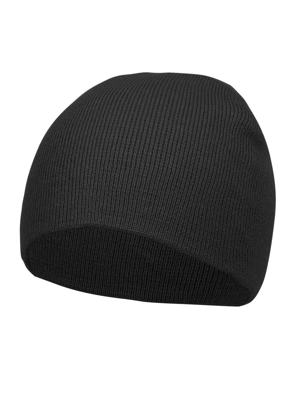 TopHeadwear Cuffless Beanie for Men Women, Unisex Short Beanies Skull Cap, Black