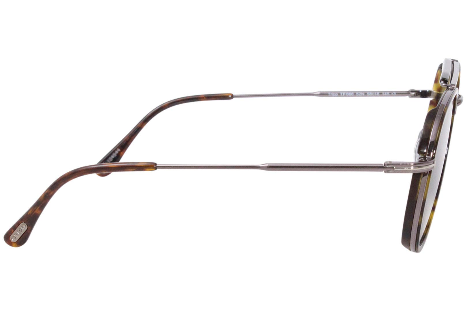 Tom Ford FT0666 - 52N Sunglasses Havana Frame w/ Green Lens 58mm