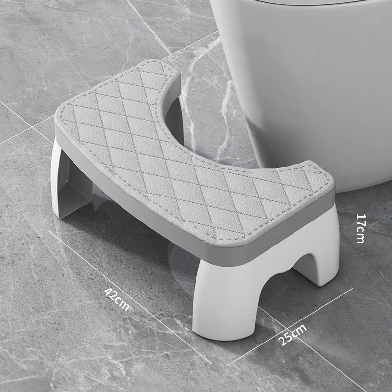 Toilet Potty Stool for Bathroom,7" Heavy Duty Plastic Portable Poop Foot Stool for Adults Everyone Footstool Squatting