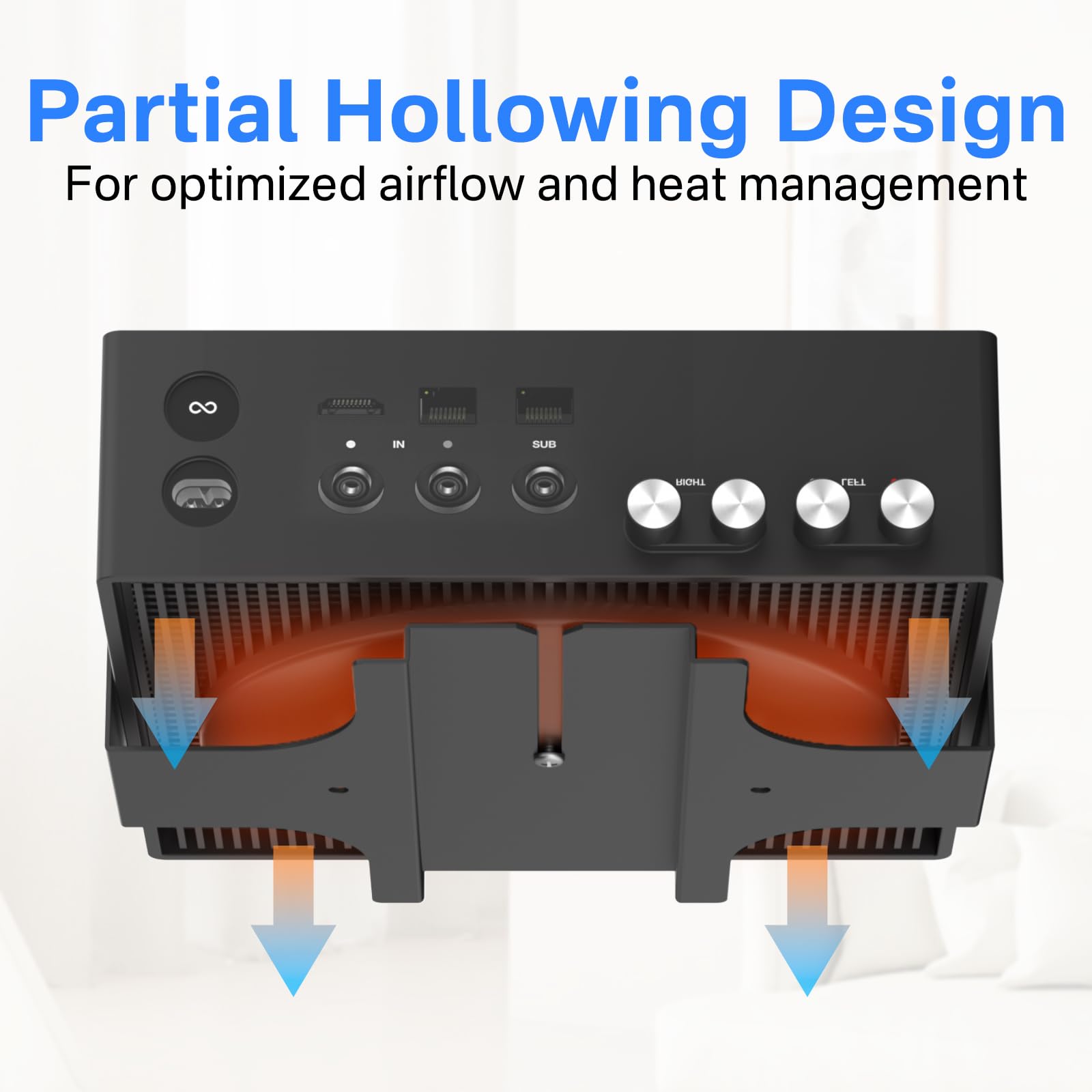Slim Wall Mount for Sonos Amp Mount Bracket, Black Steel Mount for Sonos Wireless Amplifier Mounting Bracket
