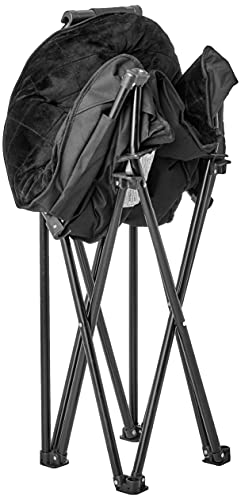Urban Shop Sherpa Club Chair, Black 31.8D x 28.7W x 35.4H in