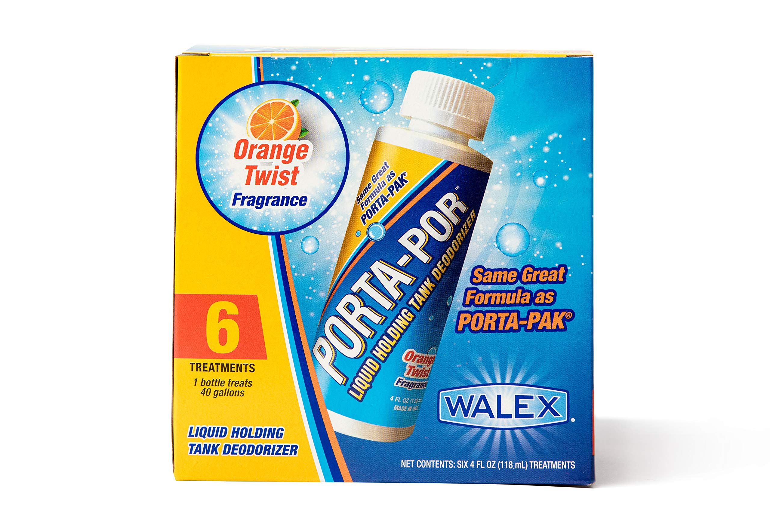 Walex Porta-Por PPOR46PACK 6 Pack 4oz. Liquid Black Holding Tank Deodorizer