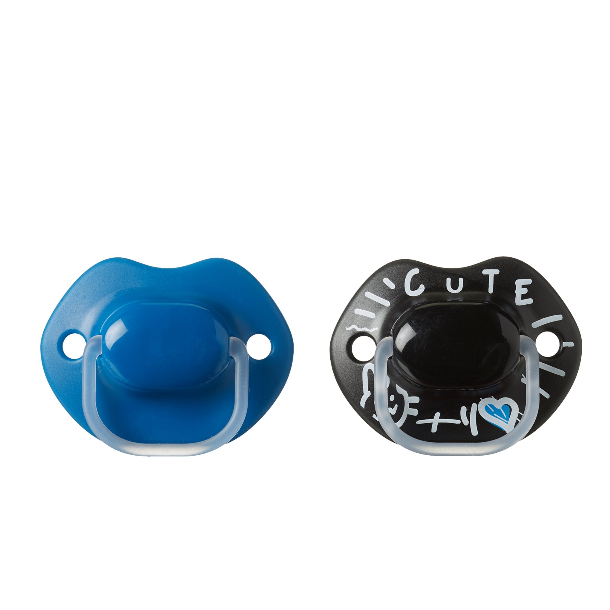 Tommee Tippee Street Smart Pacifiers, Symmetrical Design, BPA-Free Silicone Binkies, 6-18m, 2-Count