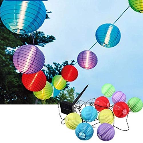 WDWL Waterproof Solar String Light Lantern, Outdoor String Lights Lantern Ball, Globe Lights Garden Courtyard Garden Party Home Decoration