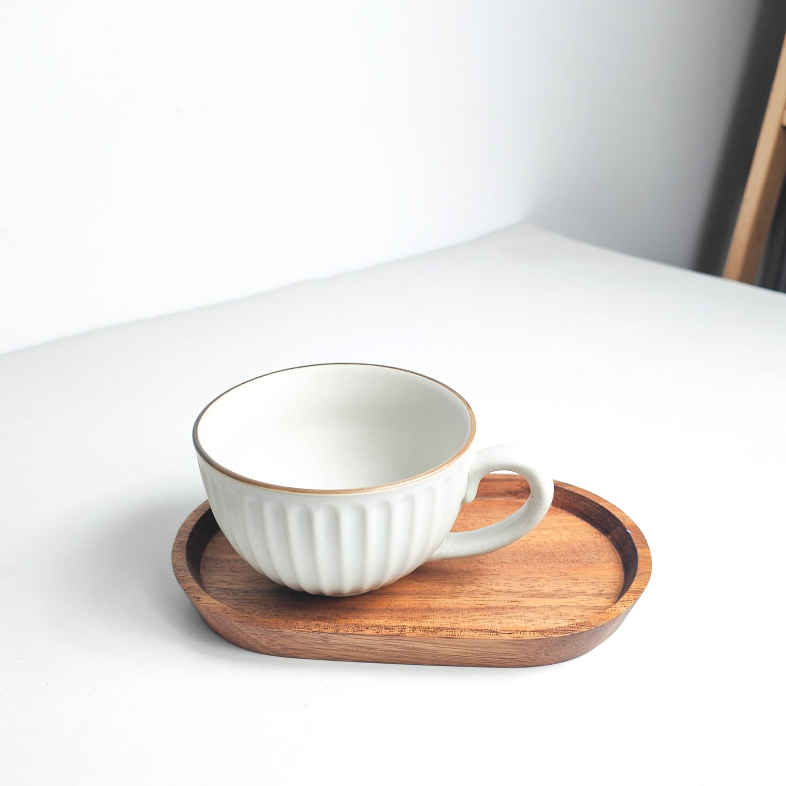 Vandroop Mini Serving Trays for Parties, Small Tray for Tea&Coffee, Oval Wooden Plates for Serving Food, Decorative Tray for Appetizer&Vegetables, Tray for Bathroom 7.8"×4.6" (Acacia, Set of 2)
