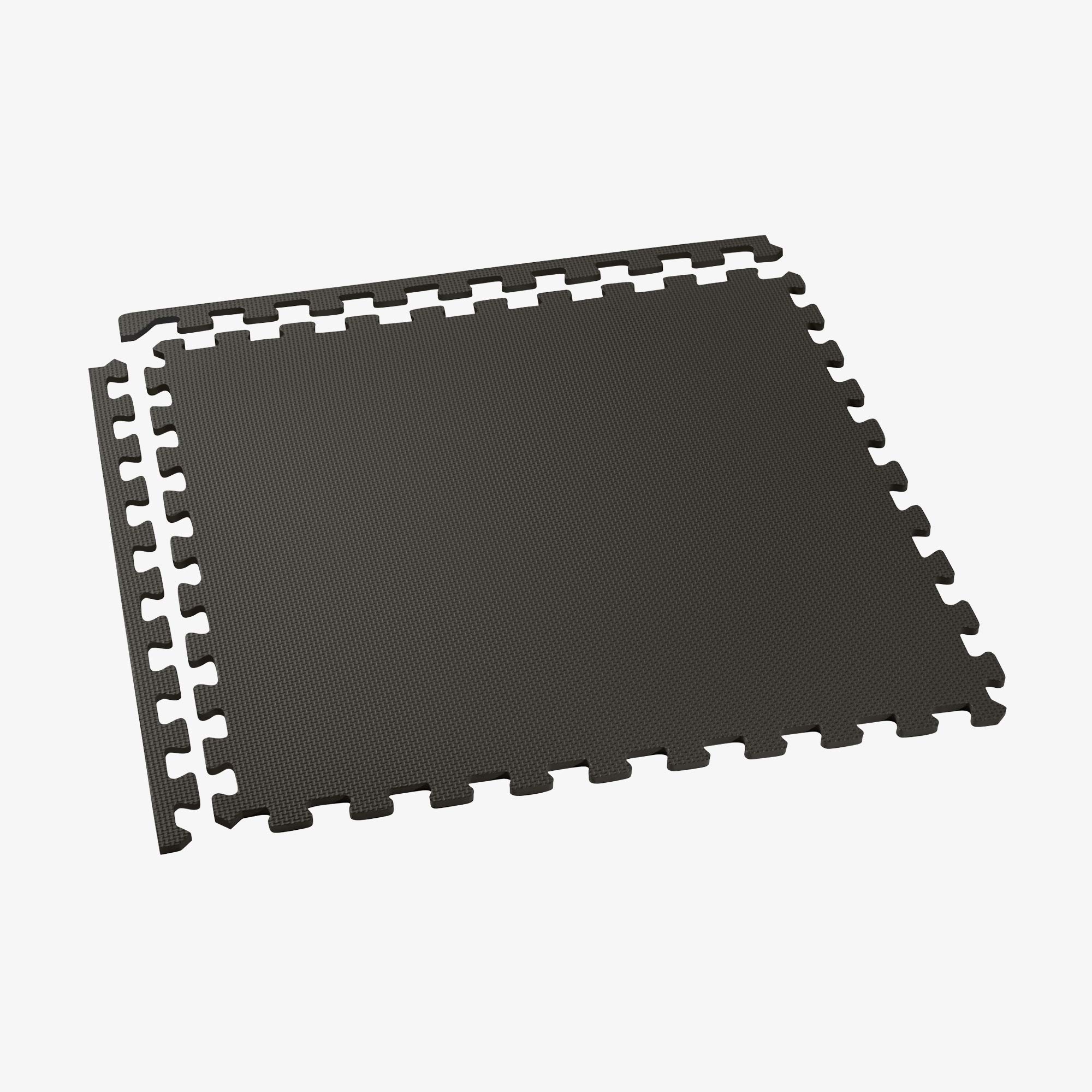 We Sell Mats Foam Interlocking Square Floor Tiles with Borders, (Each 2 x 2 Feet), 16 SQFT (4 Tiles + Borders) - Black, 16 square feet (4 tiles) (M24-10M)