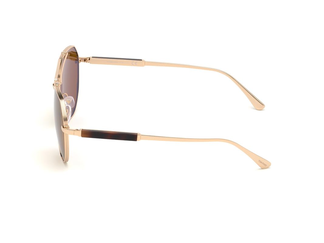 Tom Ford FT0670 - 28E Sunglasses Gold Frame w/ Brown Lens 61mm
