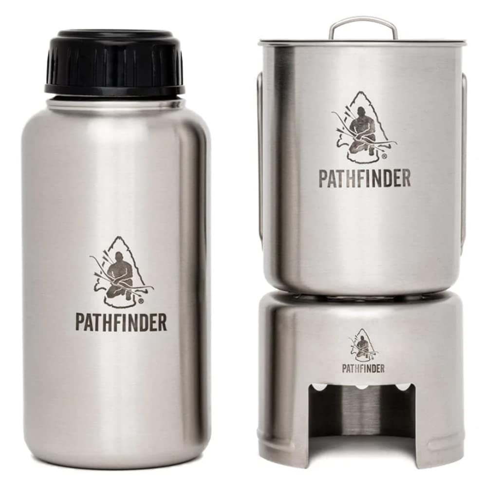 The Pathfinder School Stainless Steel Bottle Cooking Kit (Coyote Tan)