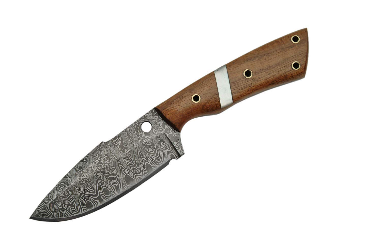 Szco Supplies Damascus Walnut/Pearl Hunting Knife