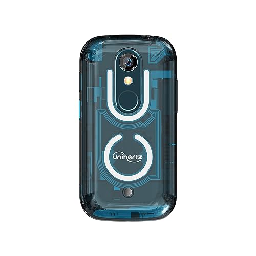 Unihertz Jelly Star, The World's Smallest 4G Android 13 Smartphone Transparent Design LED Light NFC OTG, Blue (Support T-Mobile & Verizon only)