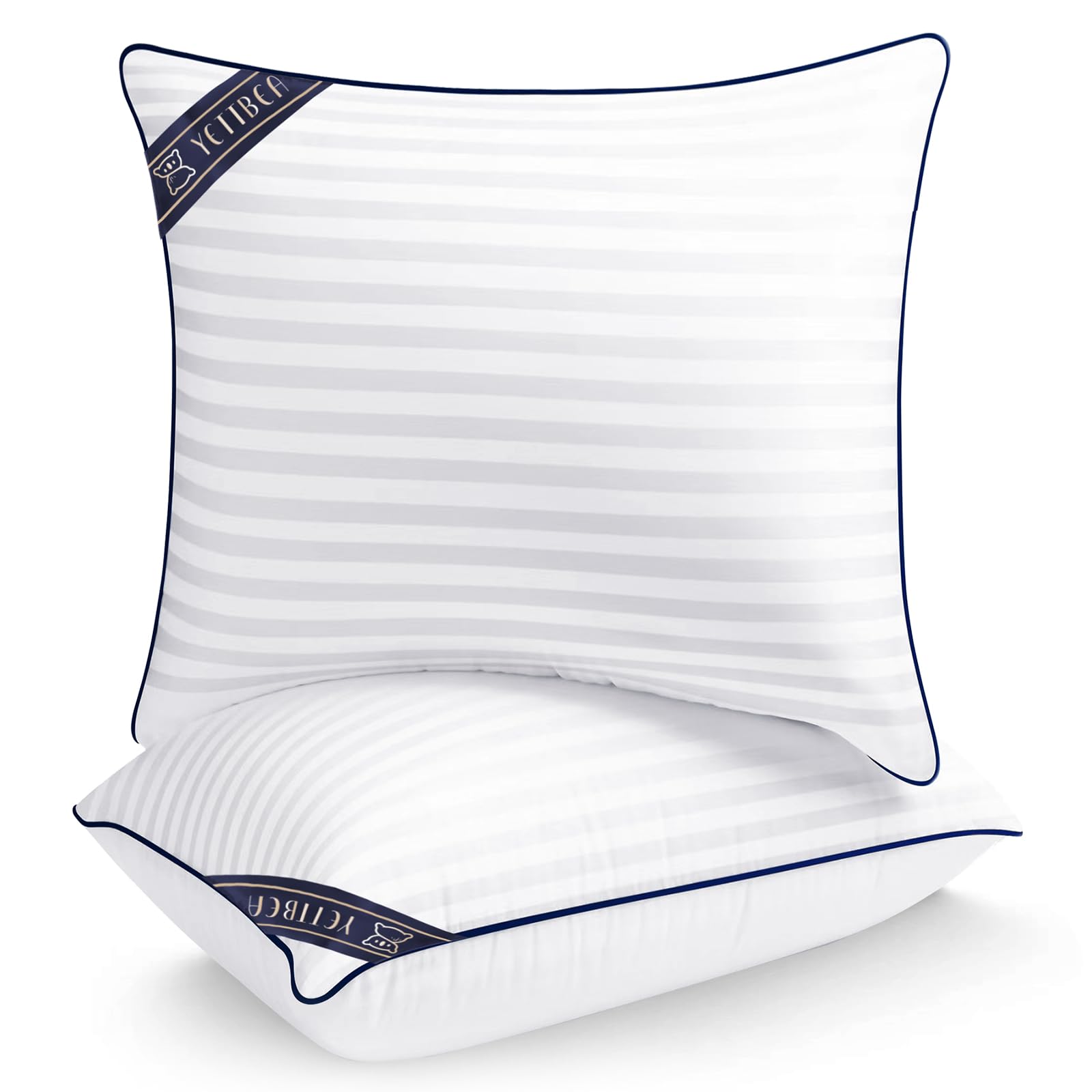 Yettbea Throw Pillows Inserts 18'' x 18'', Set of 2, Decorative for Couch, Sofa or Bed with Premium Down Alternative Filled, White