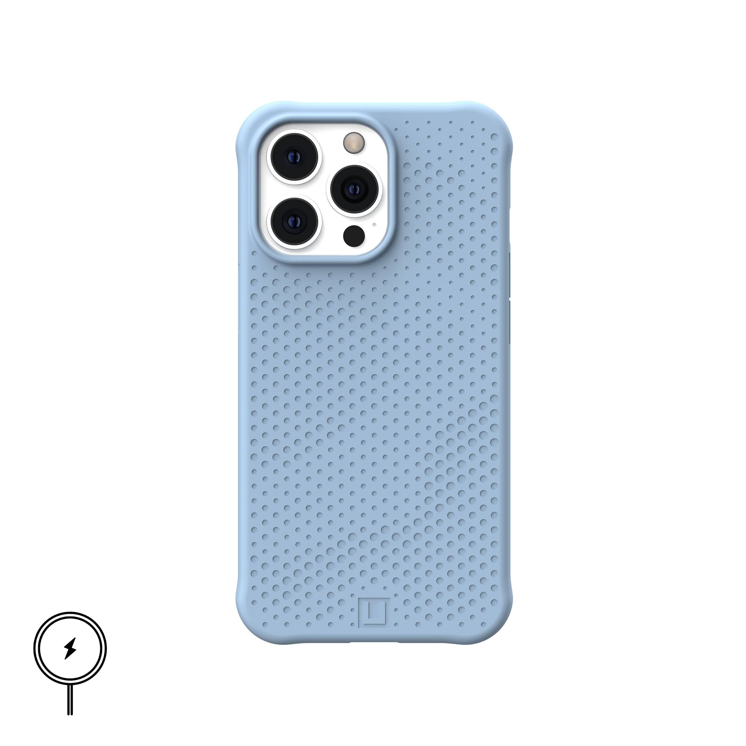 URBAN ARMOR GEAR [U by UAG Designed for iPhone 13 Pro Case DOT Compatible with MagSafe Blue Cerulean Slim Fit Lightweight Impact Resistant Antimicrobial Protective Phone Cover, [6.1-inch Screen]