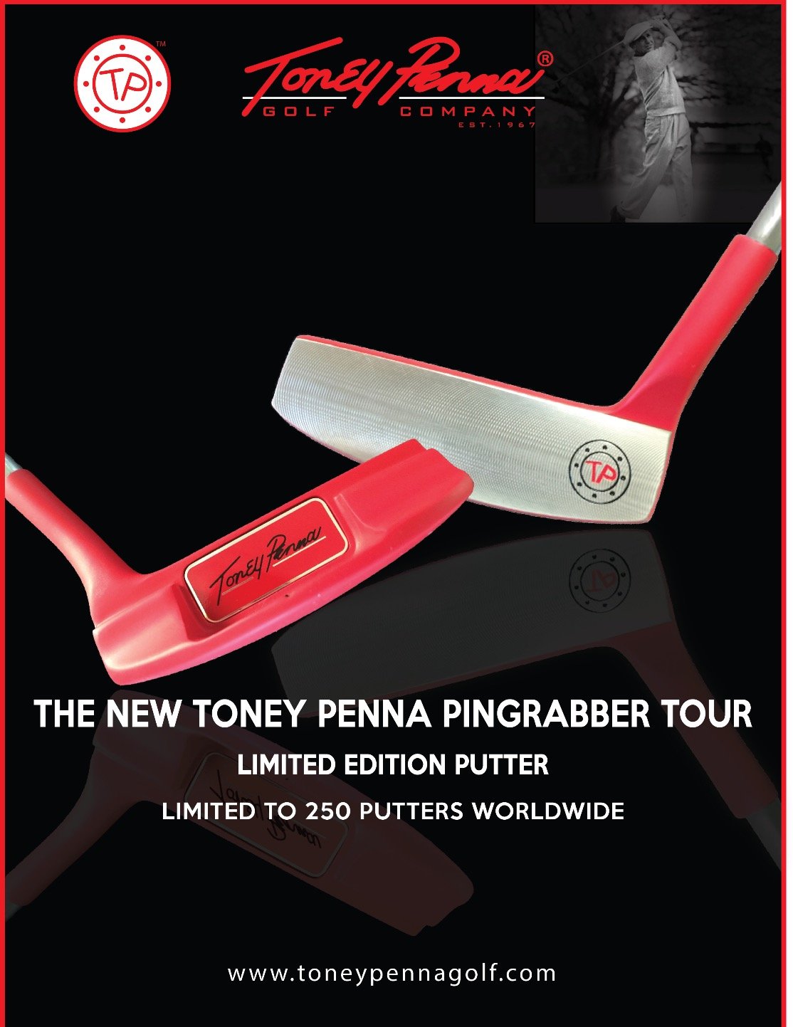 Toney Penna Pin Grabber Tour CNC Milled Mid Mallet Golf Putter (34)
