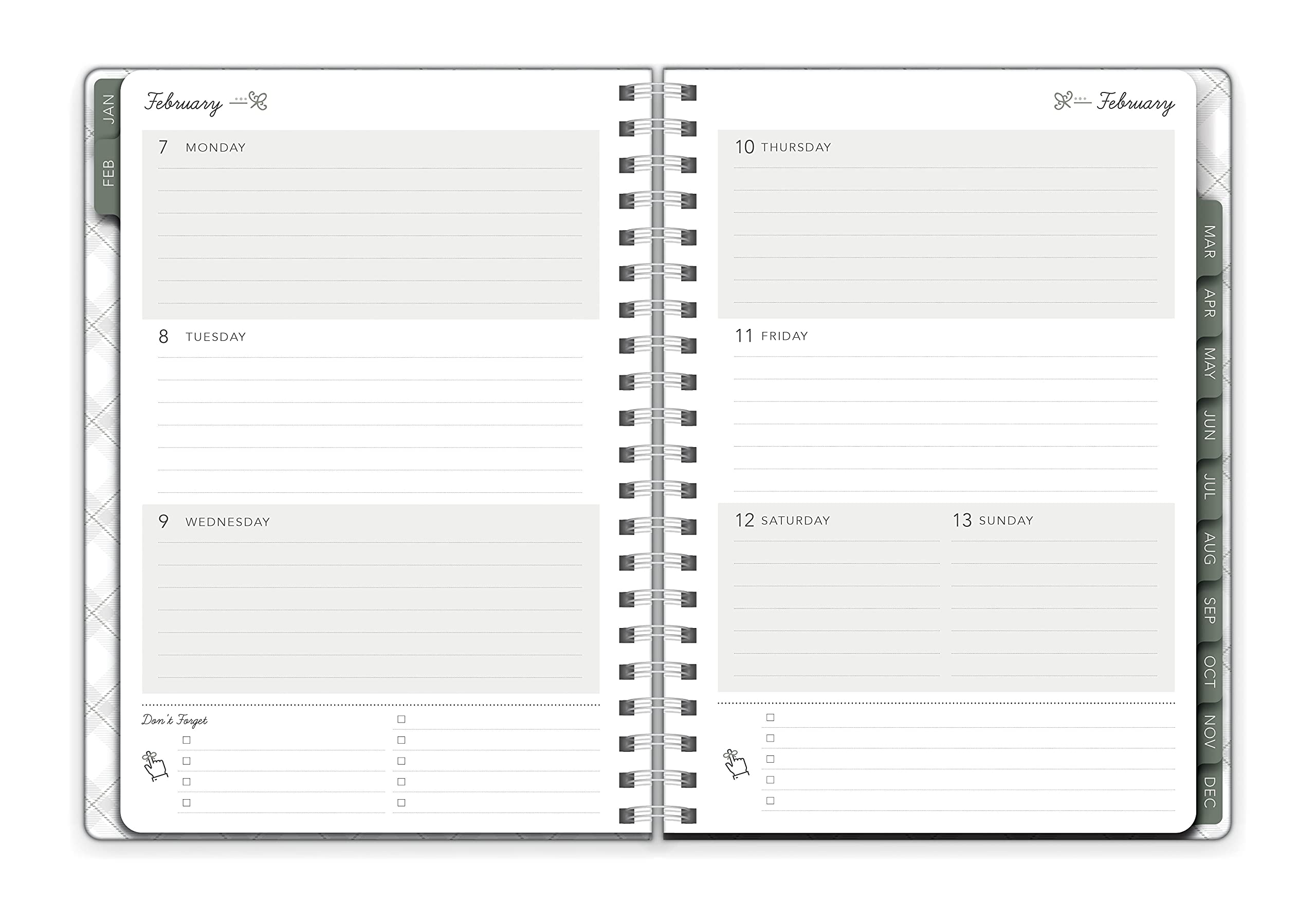 Southworth Planner (January 2022-December 2022), 7" x 9.25", Rustic Sage Botanical, Premium 28#/105 gsm Paper, Medium Twin Wire (91459)