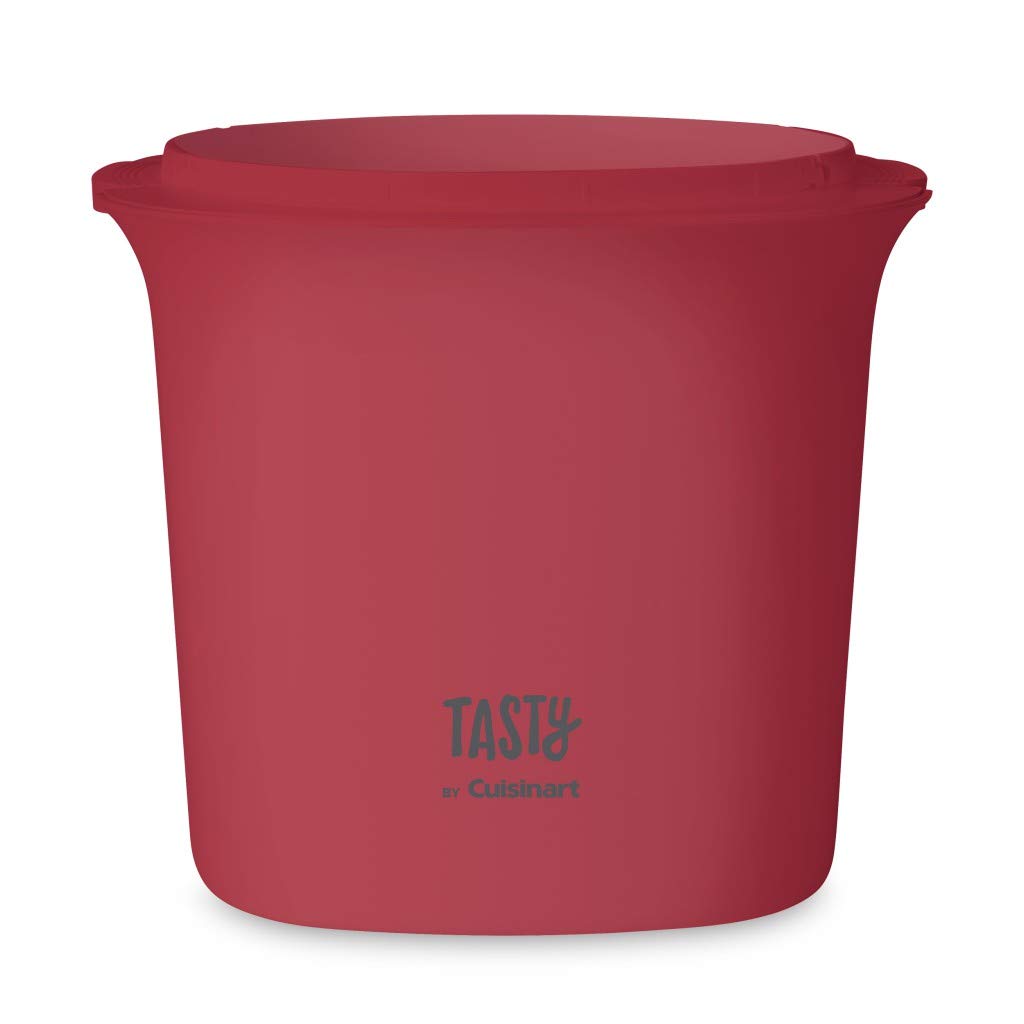 Tasty by Cuisinart ICM100TRD Ice Cream Maker, 8.71"(L) x 8.71"(W) x 10.49"(H), Red