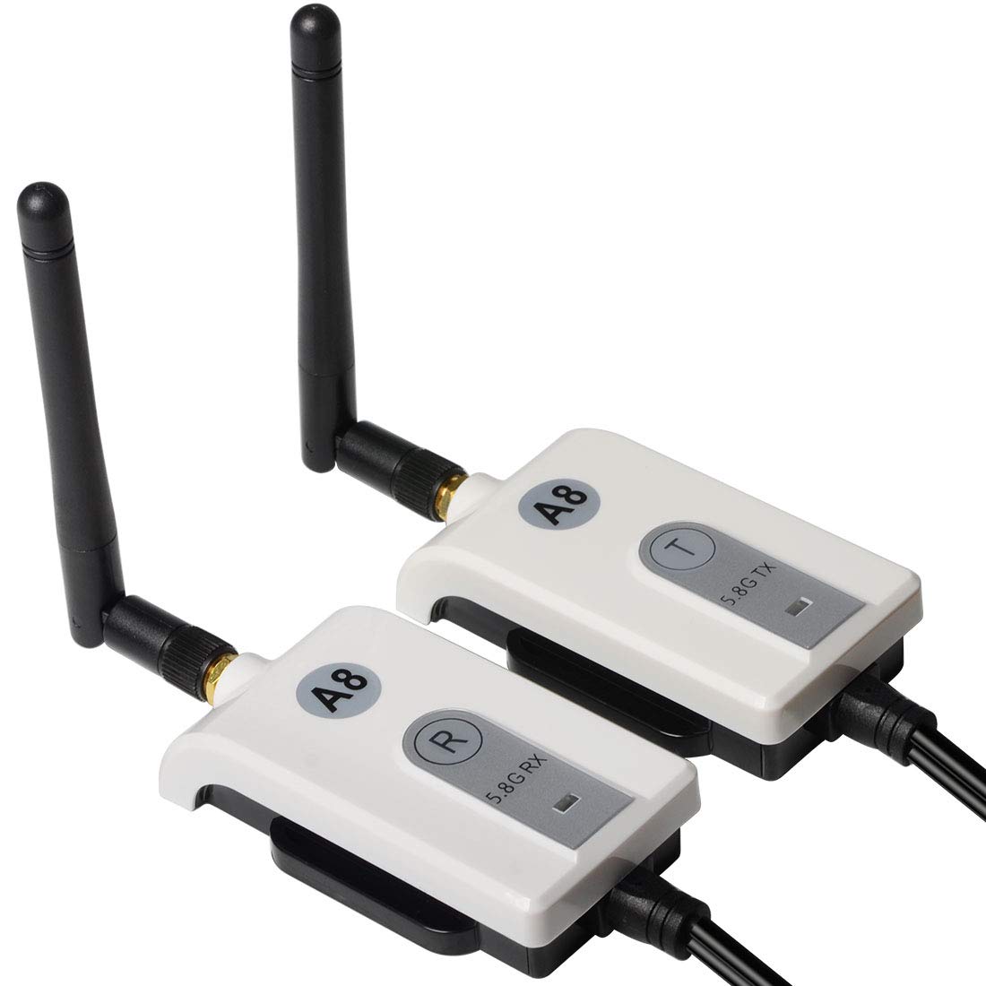 Wolfwhoop TR10 5.8G Wireless Color Video Transmitter and Receiver Update Long Range Kit for The Vehicle Backup Camera and Car Rear View Parking Monitor