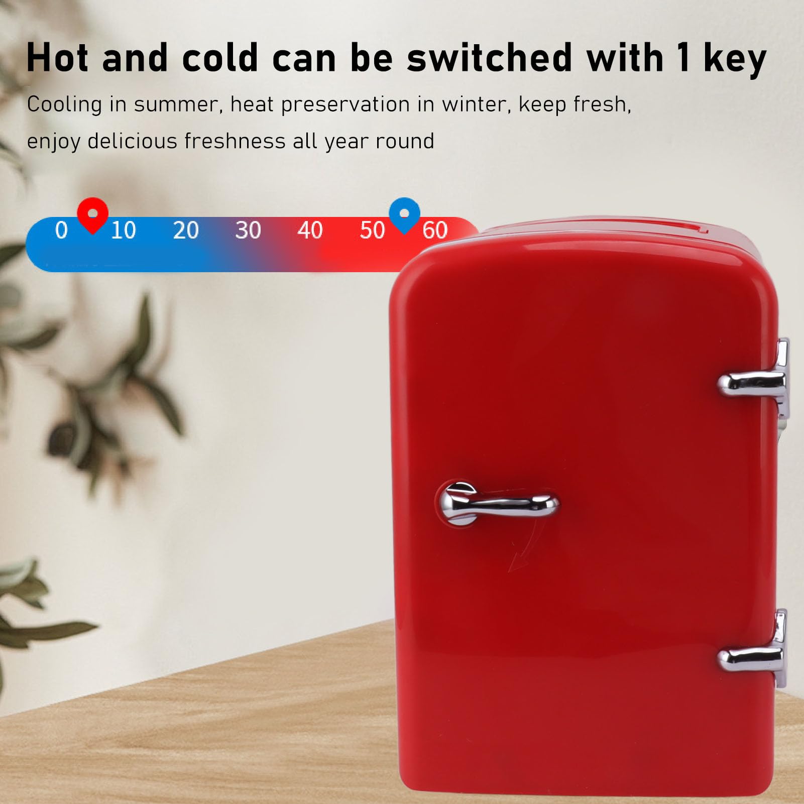 YOUTHINK Portablep Fridge, 4L Portable Mini Beauty Fridge Refrigerator Small Makeup Skincare for Skin Care Beverage Home (US Plug 100β240V)