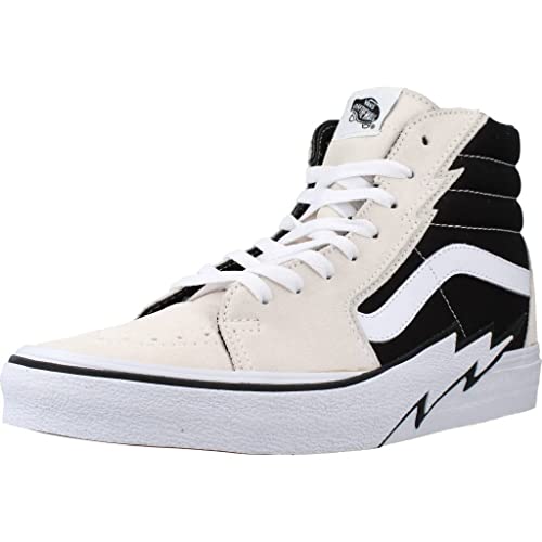 Vans Unisex Sk8-Hi Bolt Antique White and Black Skate Shoes 10.5