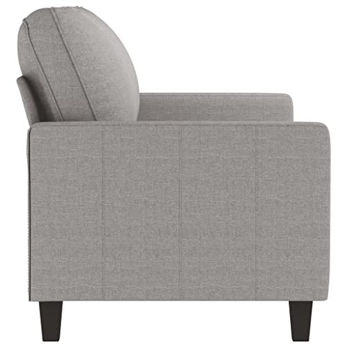 SKM 2-Seater Sofa Light Gray 55.1" Fabric (22 KG/48.4 LBS)-8701