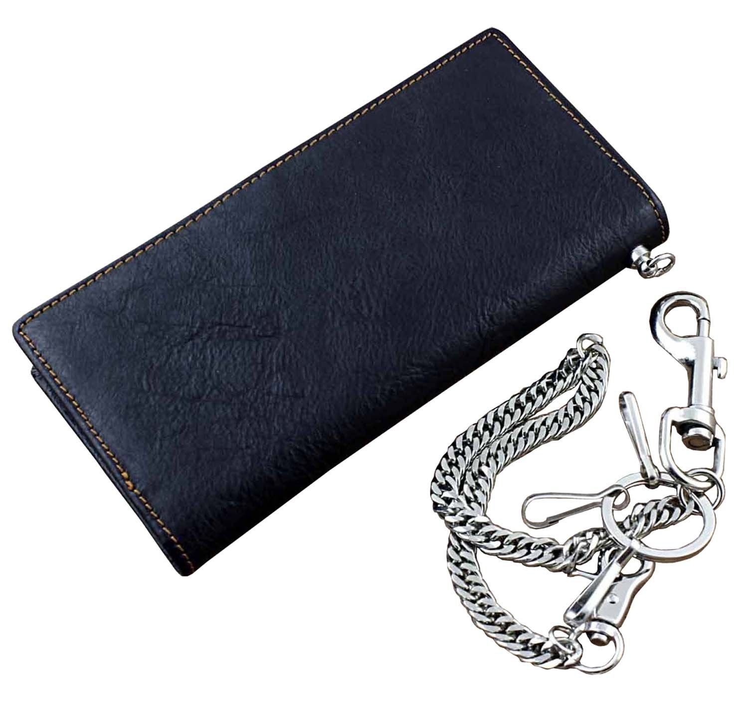 vogueteen Real Leather Mens Biker Card/Money Long Wallet Purse W/Jeans Key Chain