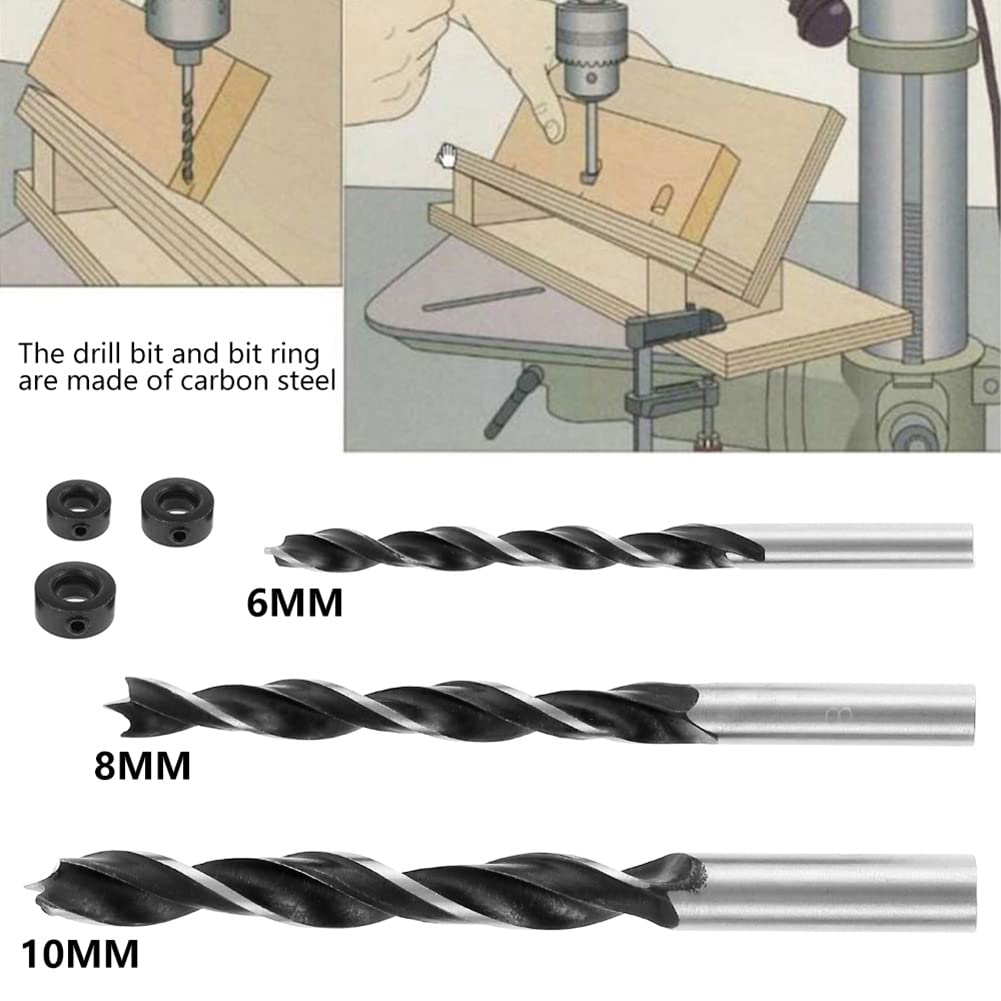 TAMOSH Woodworking Oblique Hole Locator Drill Bits Pocket Hole Jig Kit 15 Degree Angle Drill Set Hole Puncher