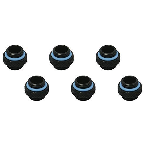 YaeCCC 6 Pack G1/4" inch 5mm Male to Male Fitting Matte Black
