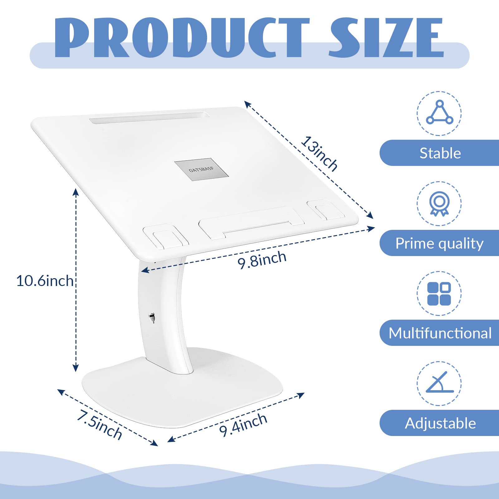 Thyle 2 Pcs Portable Lap Desk Kids Adjustable Laptop Stand Book Holder Floor Desk Folding Lap Table White Writing Stand with Clip for Car Couch Sofa Bed Reading Working Teen Adults