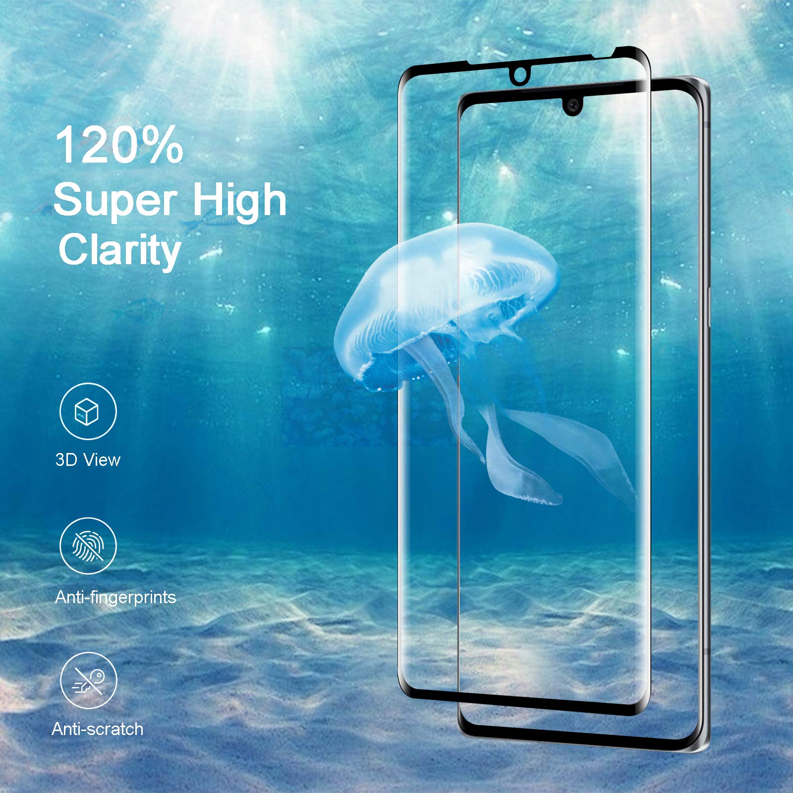 SURBUID (2 Pack Galaxy Note 9 Screen Protector Tempered Glass 3D Curved Edge High Definition Screen Protector Anti Scratch 9H Hardness Bubble-Free Case Friendly Compatible with Samsung Galaxy Note 9