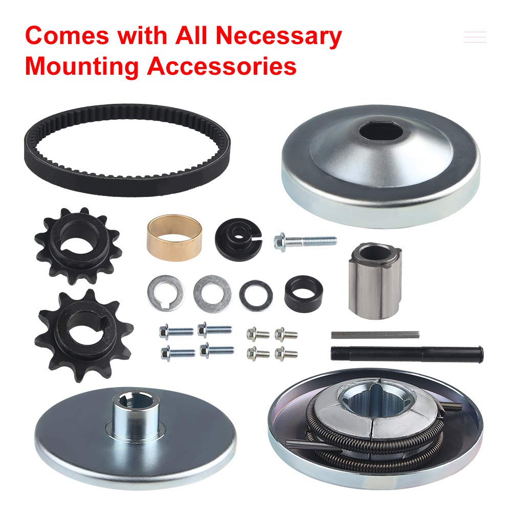 WATERWICH Go Kart 212CC Torque Converter Clutch Kit Replacement for Comet TAV2 218353A 3/4" 30-75 Manco 10T #40/41 and 12T #35 Chain CVT 30 Series Engine Clutch