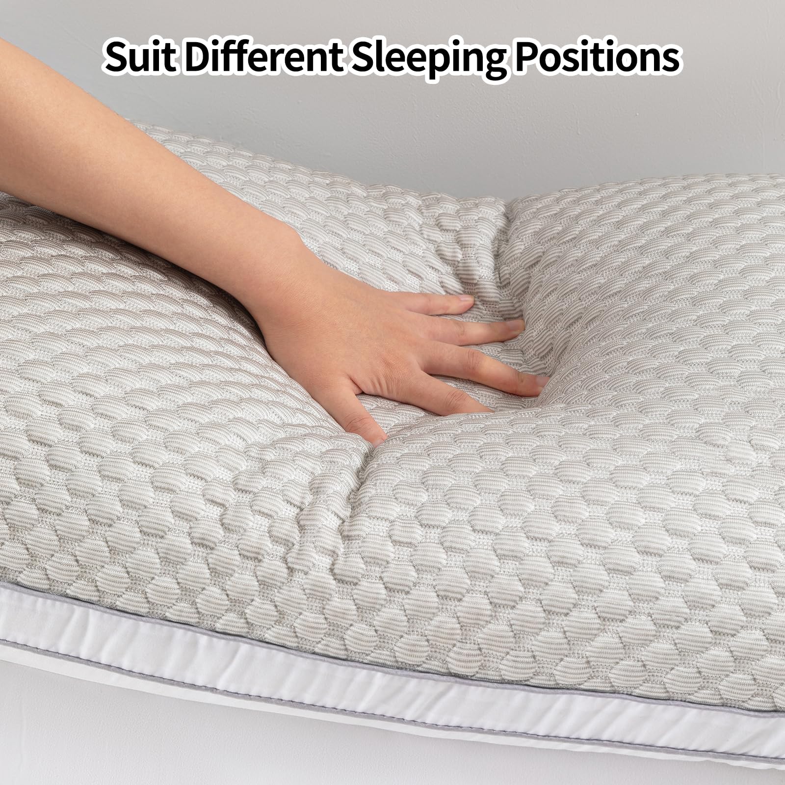 YOUR MOON Soft Cooling Pillow Queen Size, Cloud Comfort Cool Gel Pillows for Sleeping That Stay Cold, Down-Alternative Filling Support Cold Pillow, Washable Bed Pillows for Side and Back Sleepers